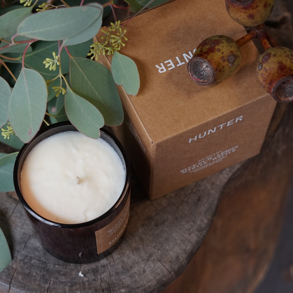 Hunter Candle Blue gum/ Lemon Myrtle/ Wattle – Fleur de Flo