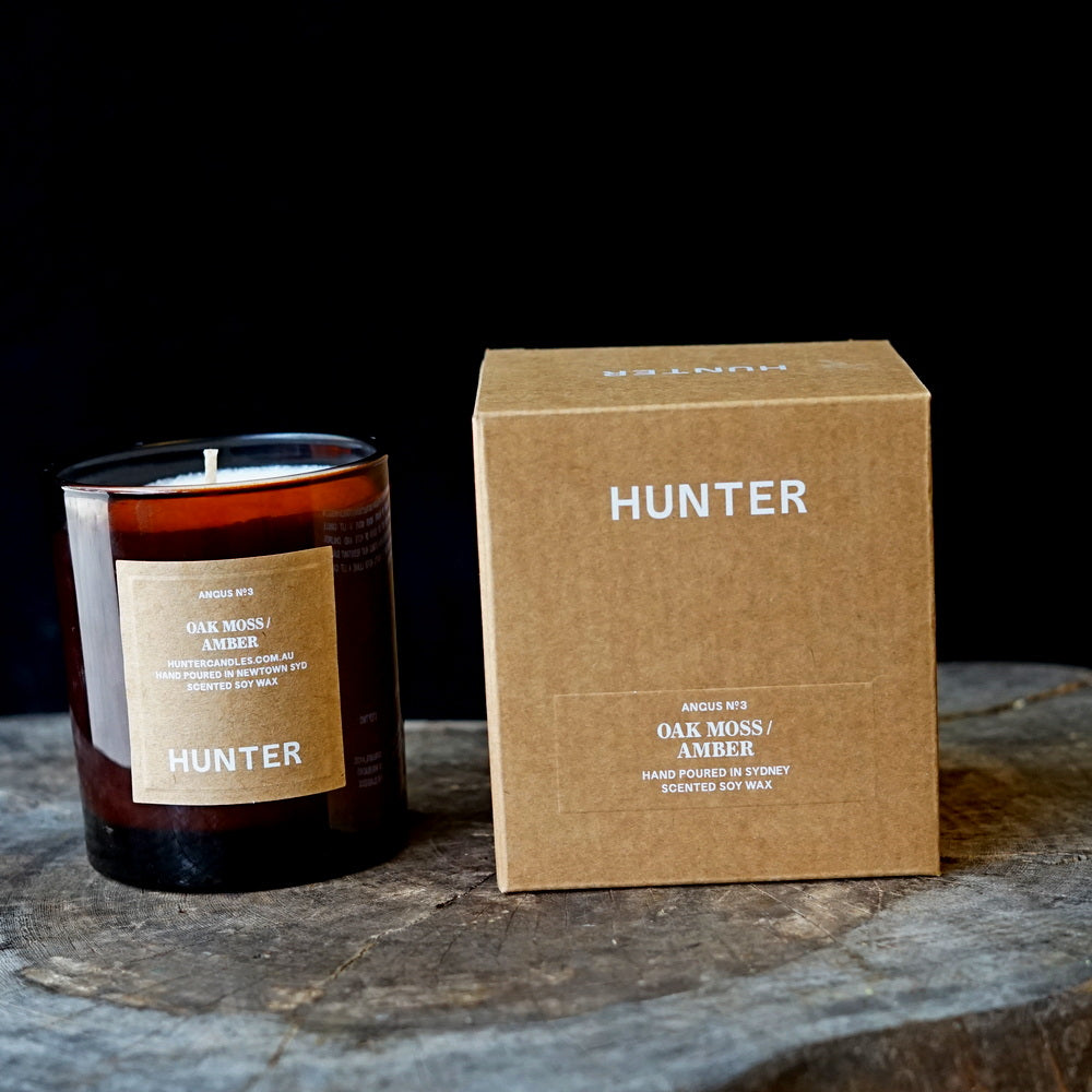 Hunter Candle Oak Moss/ Amber – Fleur de Flo